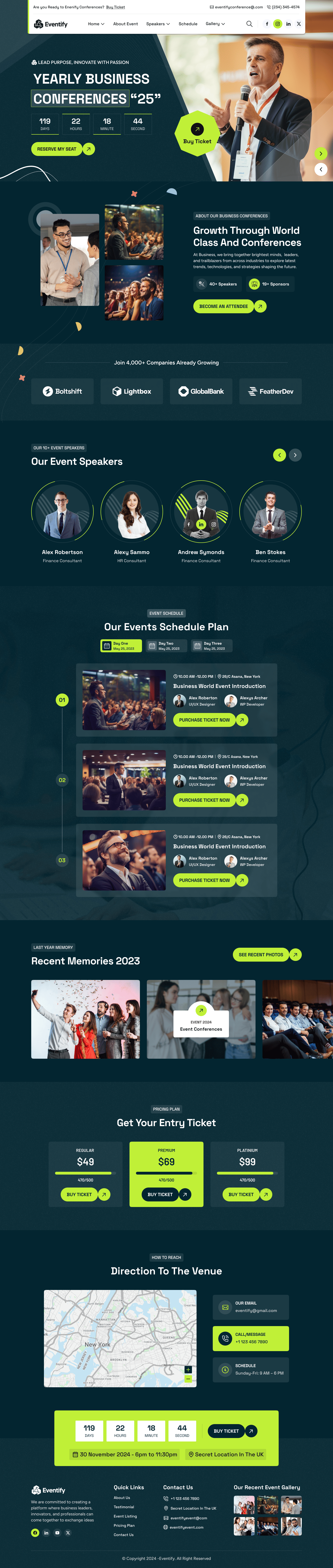 Eventify - Multi-purpose Events & Conference Figma Template by alithemes